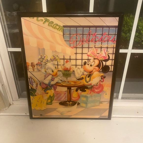 Disney | Art | Disney Minnie And Daisy Ice Cream Parlor Art Pink And ...